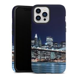 DeinDesign iPhone 13 Pro Max Handy Panzer Handyh&uuml;lle robuste Outdoor H&uuml;lle Schutzh&uuml;lle matt Usa Brooklyn Bridge New York Tough Case