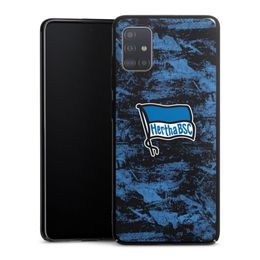 DeinDesign Galaxy A51 Handy Hard Case Schutzh&uuml;lle schwarz Smartphone Backcover Flag Hertha Bsc Logo Hard Case