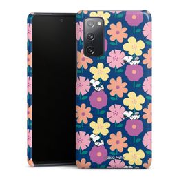 DeinDesign Galaxy S20 FE Handy Premium Case Smartphone Handyh&uuml;lle Schutzh&uuml;lle gl&auml;nzend Flowers Muster Snoopy Premium Case