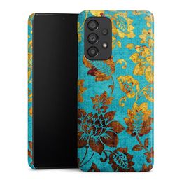 DeinDesign Galaxy A33 5G Handy Premium Case Smartphone Handyh&uuml;lle Schutzh&uuml;lle gl&auml;nzend Vintage Ornament Flowers Premium Case