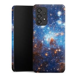 DeinDesign Galaxy A33 5G Handy Premium Case Smartphone Handyh&uuml;lle Schutzh&uuml;lle gl&auml;nzend Galaxy Weltall Star Premium Case
