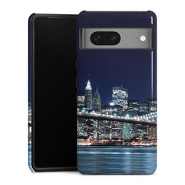 DeinDesign Google Pixel 7 Handy Panzer Handyh&uuml;lle robuste Outdoor H&uuml;lle Schutzh&uuml;lle gl&auml;nzend Usa Brooklyn Bridge New York Tough Case