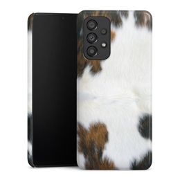 DeinDesign Galaxy A33 5G Handy Premium Case Smartphone Handyh&uuml;lle Schutzh&uuml;lle gl&auml;nzend Fur Cow Skin Cow Premium Case