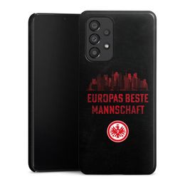DeinDesign Galaxy A33 5G Handy Premium Case Smartphone Handyh&uuml;lle Schutzh&uuml;lle gl&auml;nzend European Cup Eintracht Frankfurt Merchandise Premium Case
