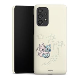 DeinDesign Galaxy A33 5G Handy Premium Case Smartphone Handyh&uuml;lle Schutzh&uuml;lle gl&auml;nzend Angel Lilo & Stitch Disney Premium Case