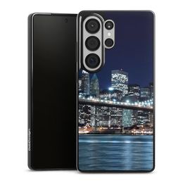 DeinDesign Galaxy S25 Ultra Handy Slim Case extra d&uuml;nn Silikon Handyh&uuml;lle schwarz H&uuml;lle Usa Brooklyn Bridge New York Silikon Slim Case