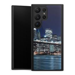 DeinDesign Galaxy S23 Ultra Handy Gallery Case Handyh&uuml;lle 9H Geh&auml;rtetes Glas R&uuml;ckseite H&uuml;lle Usa Brooklyn Bridge New York Gallery Case