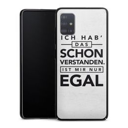 DeinDesign Galaxy A51 Handy Hard Case Schutzh&uuml;lle schwarz Smartphone Backcover Spruch Sayings Statement Hard Case