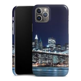 DeinDesign iPhone 12 Pro Handy Premium Case Smartphone Handyh&uuml;lle Schutzh&uuml;lle gl&auml;nzend Usa Brooklyn Bridge New York Premium Case