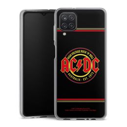 DeinDesign Galaxy A12 Handy Silikon H&uuml;lle Case transparent Handyh&uuml;lle Acdc Logo Merchandise Silikon Case