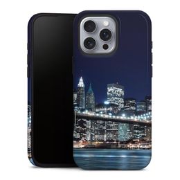 DeinDesign iPhone 16 Pro Max Handy Panzer Handyh&uuml;lle robuste Outdoor H&uuml;lle Schutzh&uuml;lle matt Usa Brooklyn Bridge New York Tough Case
