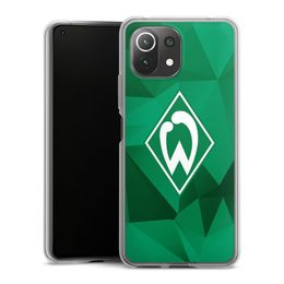 DeinDesign Xiaomi Mi 11 Lite 5G NE Handy Silikon H&uuml;lle Case transparent Handyh&uuml;lle Camouflage Sv Werder Bremen Official Licensed Product Silikon Case