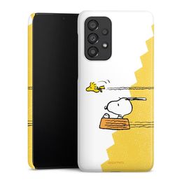 DeinDesign Galaxy A33 5G Handy Premium Case Smartphone Handyh&uuml;lle Schutzh&uuml;lle gl&auml;nzend Peanuts Snoopy Children Premium Case