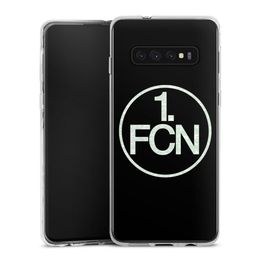 DeinDesign Galaxy S10 Plus Handy Silikon H&uuml;lle Case transparent Handyh&uuml;lle 1. Fc N&uuml;rnberg Logo 1. Fcn Silikon Case