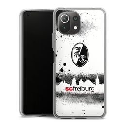 DeinDesign Xiaomi Mi 11 Lite 5G NE Handy Silikon H&uuml;lle Case transparent Handyh&uuml;lle Logo Sc Freiburg Skyline Silikon Case