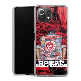 DeinDesign Xiaomi Mi 11 Lite 5G NE Handy Silikon H&uuml;lle Case transparent Handyh&uuml;lle 1. Fc Kaiserslautern 1. Fck Official Licensed Product Silikon Case