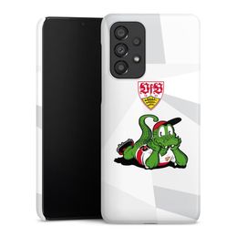 DeinDesign Galaxy A33 5G Handy Premium Case Smartphone Handyh&uuml;lle Schutzh&uuml;lle gl&auml;nzend Official Licensed Product Mascot Vfb Stuttgart Premium Case
