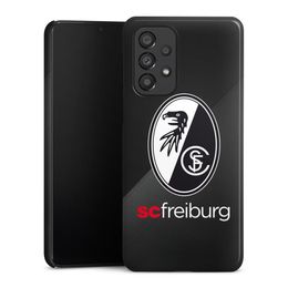 DeinDesign Galaxy A33 5G Handy Premium Case Smartphone Handyh&uuml;lle Schutzh&uuml;lle gl&auml;nzend Sc Freiburg Lettering Logo Premium Case