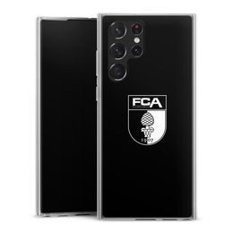 DeinDesign Galaxy S22 Ultra Handy Silikon H&uuml;lle Case transparent Handyh&uuml;lle Logo Official Licensed Product Fc Augsburg Silikon Case