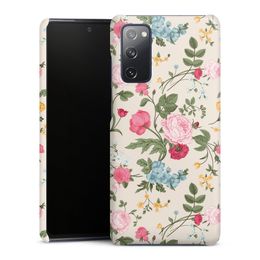 DeinDesign Galaxy S20 FE Handy Premium Case Smartphone Handyh&uuml;lle Schutzh&uuml;lle gl&auml;nzend Ornament Flowers Vintage Premium Case