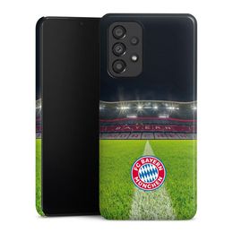 DeinDesign Galaxy A33 5G Handy Premium Case Smartphone Handyh&uuml;lle Schutzh&uuml;lle gl&auml;nzend Fc Bayern M&uuml;nchen Stadium Fcb Premium Case
