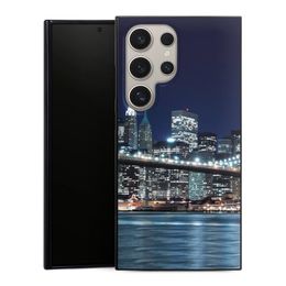 DeinDesign Galaxy S24 Ultra Handy Silikon H&uuml;lle Case schwarz Handyh&uuml;lle Usa Brooklyn Bridge New York