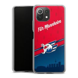 DeinDesign Xiaomi Mi 11 Lite 5G NE Handy Silikon H&uuml;lle Case transparent Handyh&uuml;lle Adler Mannheim Sports Logo Silikon Case