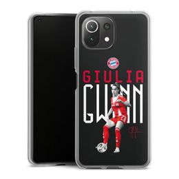 DeinDesign Xiaomi Mi 11 Lite 5G NE Handy Silikon H&uuml;lle Case transparent Handyh&uuml;lle Fc Bayern M&uuml;nchen Giulia Gwinn Official Licensed Product Silikon Case