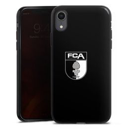 DeinDesign iPhone Xr Handy Silikon H&uuml;lle Case schwarz Handyh&uuml;lle Logo Official Licensed Product Fc Augsburg