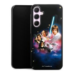 DeinDesign Galaxy A55 5G Handy Slim Case extra d&uuml;nn Silikon Handyh&uuml;lle schwarz H&uuml;lle Star Wars Lightsaber Merchandise Silikon Slim Case