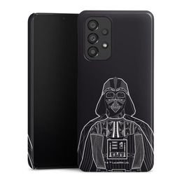DeinDesign Galaxy A33 5G Handy Premium Case Smartphone Handyh&uuml;lle Schutzh&uuml;lle gl&auml;nzend Darth Vader Star Wars Black Premium Case