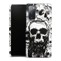 DeinDesign Galaxy S20 FE Handy Premium Case Smartphone Handyh&uuml;lle Schutzh&uuml;lle gl&auml;nzend Halloween Totenkopf Skulls Premium Case