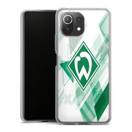 DeinDesign Xiaomi Mi 11 Lite 5G NE Handy Silikon H&uuml;lle Case transparent Handyh&uuml;lle Sv Werder Bremen Official Licensed Product Muster Silikon Case