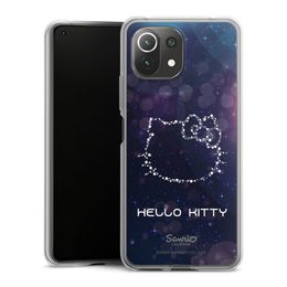 DeinDesign Xiaomi Mi 11 Lite 5G NE Handy Silikon H&uuml;lle Case transparent Handyh&uuml;lle Merchandise Hello Kitty Weltall Silikon Case
