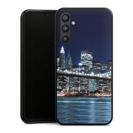 DeinDesign Galaxy A34 5G Handy Silikon H&uuml;lle Case schwarz Handyh&uuml;lle Usa Brooklyn Bridge New York