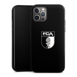 DeinDesign iPhone 12 Pro Handy Silikon H&uuml;lle Case schwarz Handyh&uuml;lle Logo Official Licensed Product Fc Augsburg