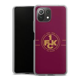 DeinDesign Xiaomi Mi 11 Lite 5G NE Handy Silikon H&uuml;lle Case transparent Handyh&uuml;lle 1. Fc Kaiserslautern 125 Jahre Official Licensed Product Silikon Case