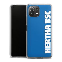 DeinDesign Xiaomi Mi 11 Lite 5G NE Handy Silikon H&uuml;lle Case transparent Handyh&uuml;lle Soccer Hertha Bsc Blue Silikon Case