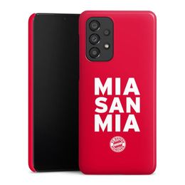DeinDesign Galaxy A33 5G Handy Premium Case Smartphone Handyh&uuml;lle Schutzh&uuml;lle gl&auml;nzend Fc Bayern M&uuml;nchen Mia San Mia Fcb Premium Case