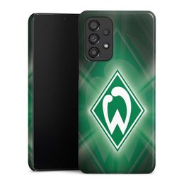 DeinDesign Galaxy A33 5G Handy Premium Case Smartphone Handyh&uuml;lle Schutzh&uuml;lle gl&auml;nzend Sv Werder Bremen Official Licensed Product Coat Of Arms Premium Case