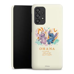 DeinDesign Galaxy A33 5G Handy Premium Case Smartphone Handyh&uuml;lle Schutzh&uuml;lle gl&auml;nzend Disney Official Licensed Product Lilo & Stitch Premium Case