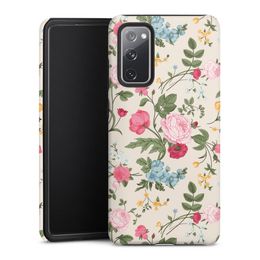 DeinDesign Galaxy S20 FE Handy Panzer Handyh&uuml;lle robuste Outdoor H&uuml;lle Schutzh&uuml;lle matt Flowers Vintage Ornament Tough Case
