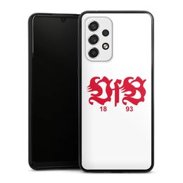 DeinDesign Galaxy A33 5G Handy Slim Case extra d&uuml;nn Silikon Handyh&uuml;lle schwarz H&uuml;lle Official Licensed Product Vfb Stuttgart Lettering Silikon Slim Case