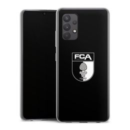 DeinDesign Galaxy A32 4G Handy Silikon H&uuml;lle Case transparent Handyh&uuml;lle Logo Official Licensed Product Fc Augsburg Silikon Case