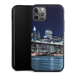 DeinDesign iPhone 12 Pro Handy Silikon H&uuml;lle Case schwarz Handyh&uuml;lle Usa Brooklyn Bridge New York
