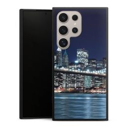 DeinDesign Galaxy S24 Ultra Handy Premium Silikon H&uuml;lle Handyh&uuml;lle schwarz Case Usa Brooklyn Bridge New York Silikon Premium Case