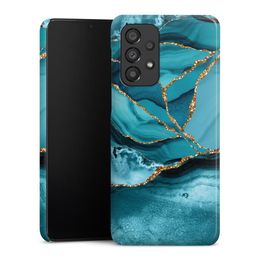 DeinDesign Galaxy A33 5G Handy Premium Case Smartphone Handyh&uuml;lle Schutzh&uuml;lle gl&auml;nzend Glitzer Marble Gemstone Premium Case