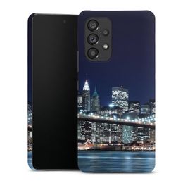 DeinDesign Galaxy A53 5G Handy Premium Case Smartphone Handyh&uuml;lle Schutzh&uuml;lle matt Brooklyn Bridge Usa New York Premium Case