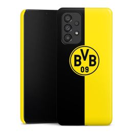 DeinDesign Galaxy A33 5G Handy Premium Case Smartphone Handyh&uuml;lle Schutzh&uuml;lle gl&auml;nzend Bvb Coat Of Arms Borussia Dortmund Premium Case