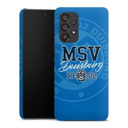 DeinDesign Galaxy A53 5G Handy Premium Case Smartphone Handyh&uuml;lle Schutzh&uuml;lle gl&auml;nzend Bundesliga Official Licensed Product Msv Duisburg Premium Case
